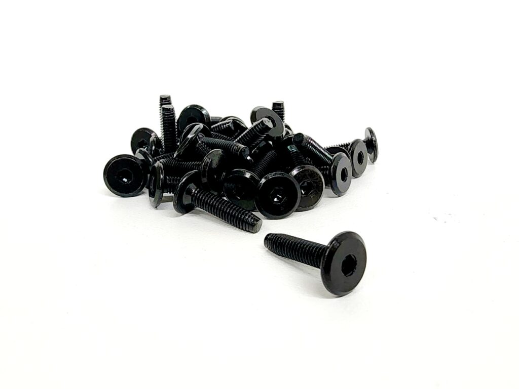 Furniture Screw | Pan Head M6 x 25mm (Black) - Makers Base